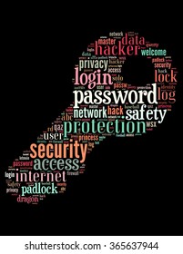 Key Password Word Cloud Concept On Stock Illustration 365637944 ...