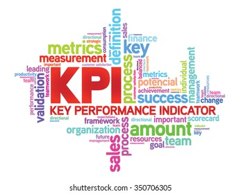 Kpi Key Performance Indicator Word Cloud Stock Vector (Royalty Free ...