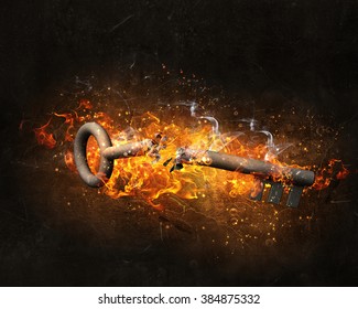 Key Sign Fire Flames Stock Illustration 384875332 | Shutterstock