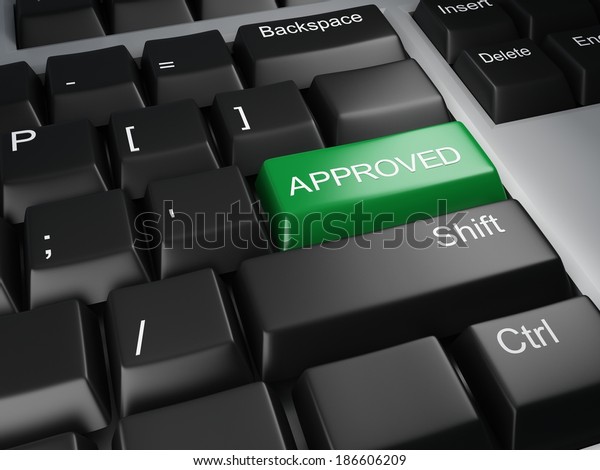 Keyboard Approved Button Stock Illustration 186606209 | Shutterstock