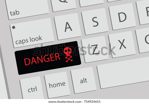 Keyboard Danger Button Stock Illustration 754924651 | Shutterstock