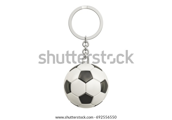 Keychain Soccer Ball 3d Rendering Isolated Stock Illustration 692556550 ...