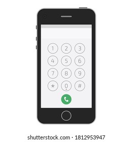Keypad On Smartphone Screen Application Interface Stock Illustration ...