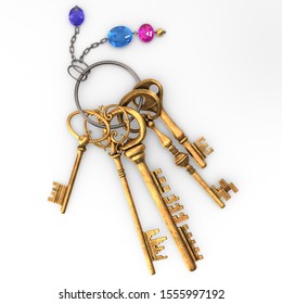 Keys Keychain 3d Model Render 스톡 일러스트 1555997189 | Shutterstock