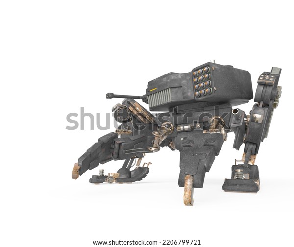 Killer Mech Steath Attack Pose War Stock Illustration 2206799721 ...