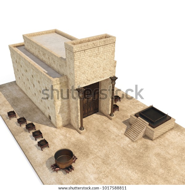 King Solomons Temple Beit Hamikdash Hebrew Stock Illustration 1017588811