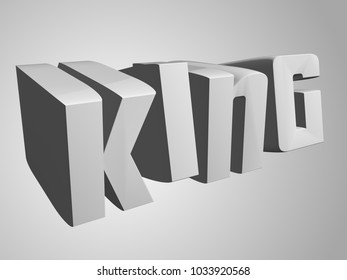 King Word 3d Render Stock Illustration 1033920568 | Shutterstock