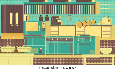 Kitchen Flat Illustration Stock Vector (Royalty Free) 671248525 ...