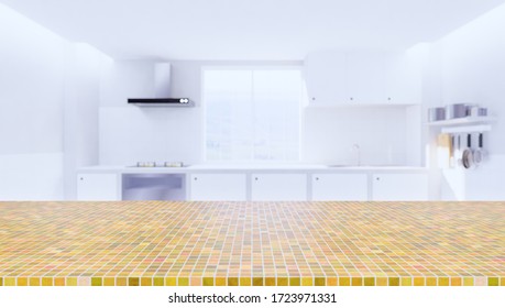 Kitchen Interior Room Background Counter Table Stock Illustration ...