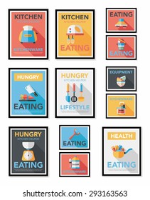 Kitchenware Poster Flat Banner Design Flat Stock Vector (Royalty Free ...