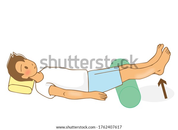 Knee Extension Using Pole Stock Illustration 1762407617