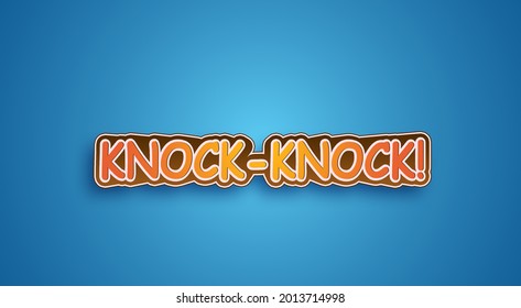 Knockknock Comic Speech 3d Text Style Stock Illustration 2013714998 ...
