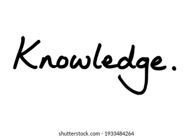 Knowledge Handwritten On White Background Stock Illustration 1933484264 ...