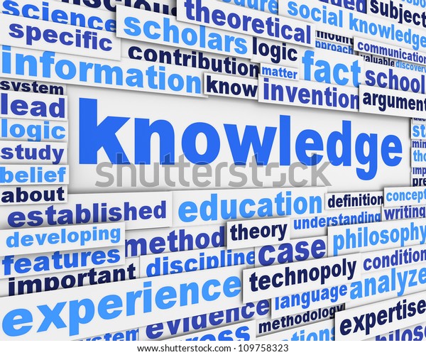 Knowledge Poster Design Education Message Conceptual Stock Illustration ...