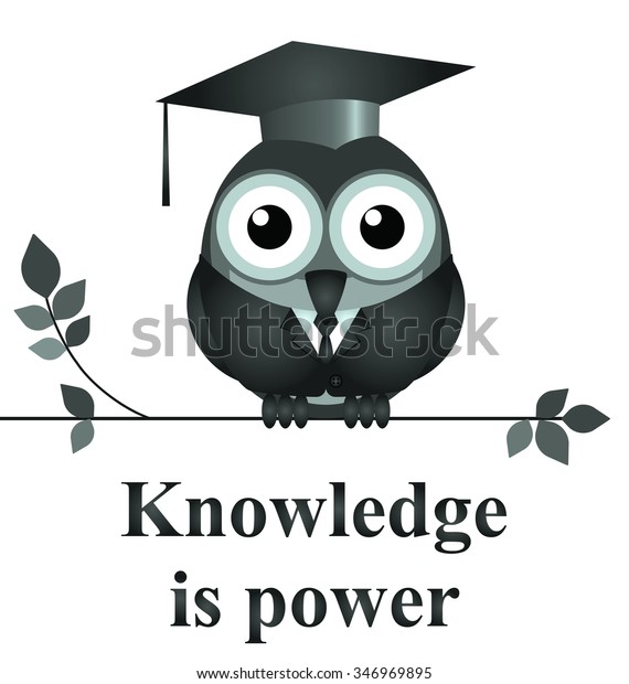 Knowledge Power Message Isolated On White Stock Illustration 346969895