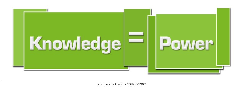Knowledge Power Text Written Over Green Stock Illustration 1082521202 ...