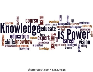 Knowledge Power Word Cloud Concept On Stock Illustration 538219816 ...