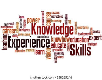 Knowledge Skills Experience Word Cloud Concept Stock Illustration ...