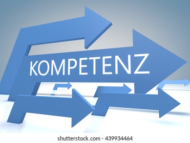 Kompetenz German Word Competence Render Concept 스톡 일러스트 439934464 ...