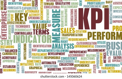 Kpi Key Performance Indicator Concept Stock Illustration 145060624