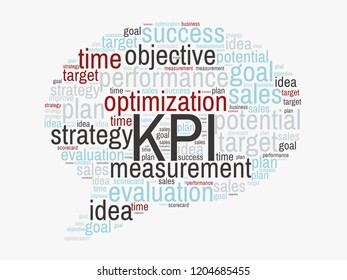 Kpi Key Performance Indicator Word Lettering Stock Illustration ...