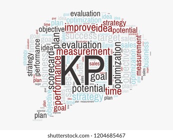 Kpi Key Performance Indicator Word Lettering 스톡 일러스트 1204685467 ...