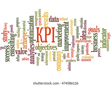 Kpi Key Performance Indicator Word Cloud Stock Illustration 474586126 ...