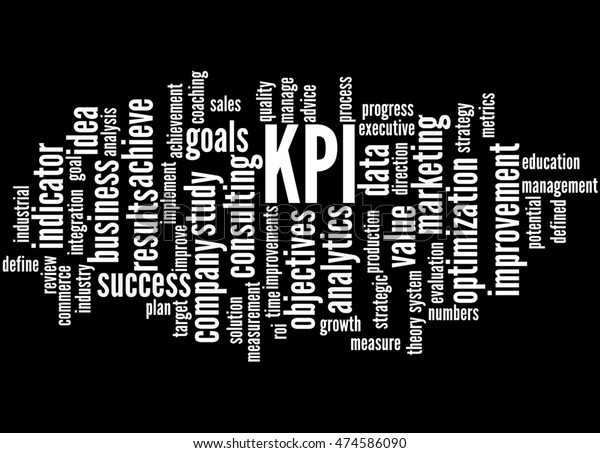 Kpi Key Performance Indicator Word Cloud Stock Illustration 474586090 ...