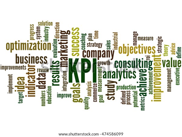 Kpi Key Performance Indicator Word Cloud Stock Illustration 474586099 ...