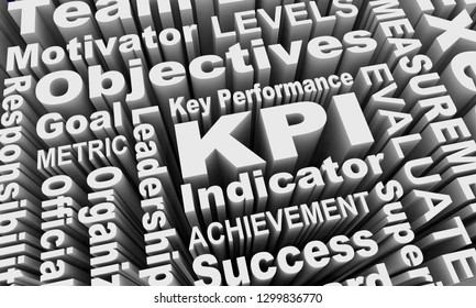 Kpi Key Performance Indicators Words Collage Stock Illustration ...