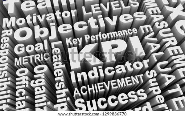 Kpi Key Performance Indicators Words Collage Stock Illustration ...