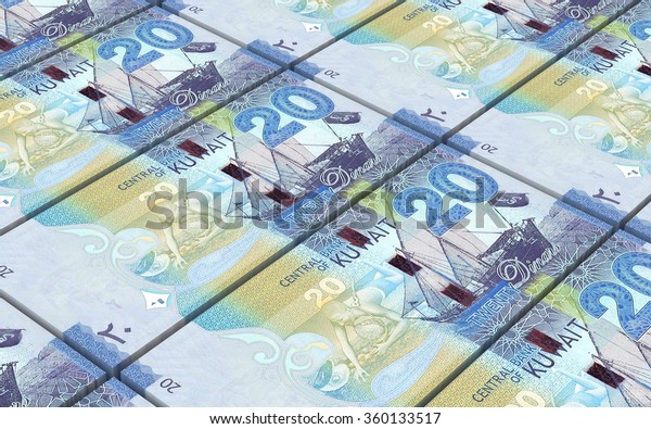 Kuwait Dinars Bills Stacks Background Computer Stock Illustration ...