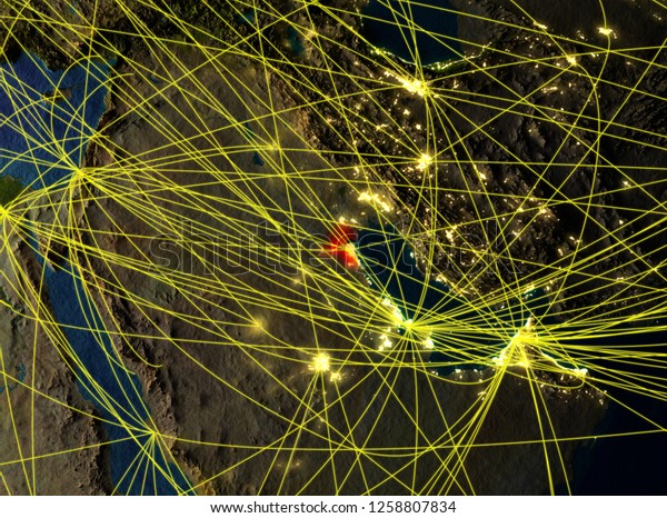 Kuwait Space On Model Planet Earth Stock Illustration 1258807834 ...