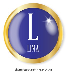 L Lima Button Nato Phonetic Alphabet Stock Illustration 785424946 ...