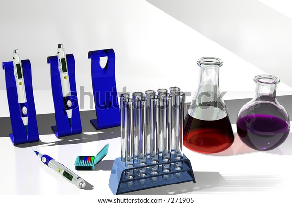 Laboratory Research 3d Model Stock Illustration 7271905 | Shutterstock