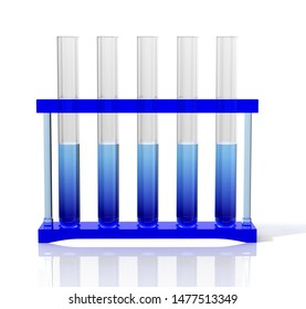 Laboratory Test Tubes Blue Gradient Liquid Stock Illustration ...
