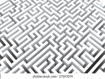 Maze Grey Labyrinth Isometric Endless Pattern Stock Vector (Royalty ...