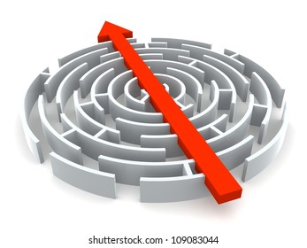 Lung Shape 3d Maze Labyrinth Concept: ภาพประกอบสต็อก 1714255582