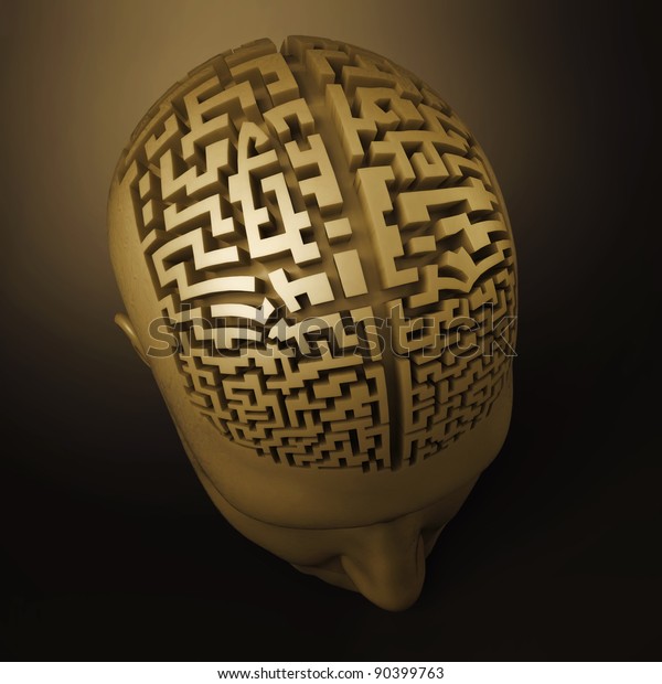 Labyrinth Human Brain Stock Illustration 90399763 | Shutterstock
