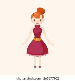 Lady Girl Cartoon Theme Elements Stock Illustration 265377902 ...