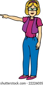 Lady Pointing Stock Illustration 22226035 | Shutterstock