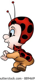 Ladybug Side View Cartoon Illustration Stock Illustration 88946992 ...