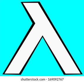 Lambda Greek Letter Greek Alphabet Script Stock Illustration 169092767 ...