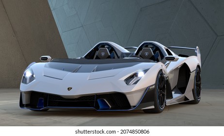 Lamborghini Sc 20unique Model Without Roof Stock Illustration ...