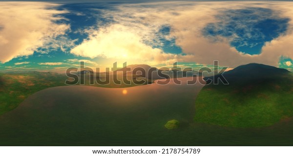Ilustrasi Stok Landscape Environment Map Hdri High Resolution ...