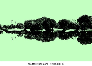 Landscape Tree Threshold Isolated Stock Illustration 1210084543 ...