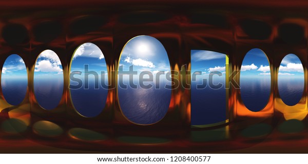 Landscape Windows Hdri Equidistant Projection Spherical Stock ...
