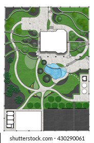 Landscaping Master Plan 3d Render Stock Illustration 430290061 ...