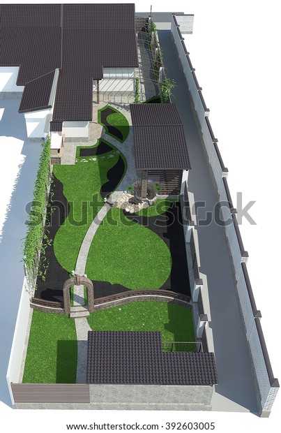 Landscaping Master Plan 3d Render Stock Illustration 392603005 ...