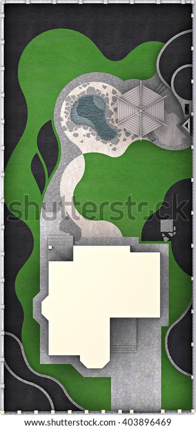 Landscaping Master Plan 3d Render Stock Illustration 403896469 ...